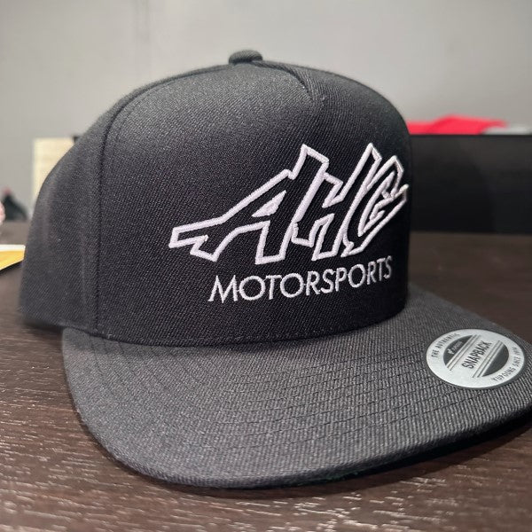 AHG 3D puff outline snapback hat – AHG Motorsports